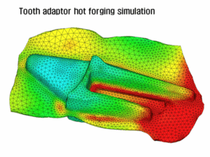 [Hot Forging]Simulation of tooth adapter hot forging process - AFDEX